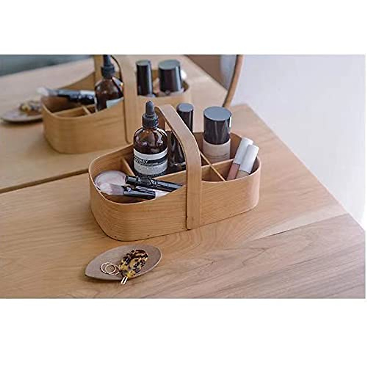 Makeup Organizer Wooden Cosmetics Storage Box Makeup Organizer Holder with Drawers Desktop Sundries Storage Box for Lipsticks, Jewelry, Nail Care, Skincare Cosmetic Storage Box (Size : C)