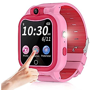 2Pack Kids Smartwatch Watch,Touchscreen Children Smart Watch with Mp3 Pedometer Flashlight Games Radio for Age 4-12 Years