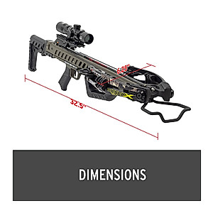 Killer Instinct Diesel-X Crossbow with Case and Arrows Bundle (4 Items)
