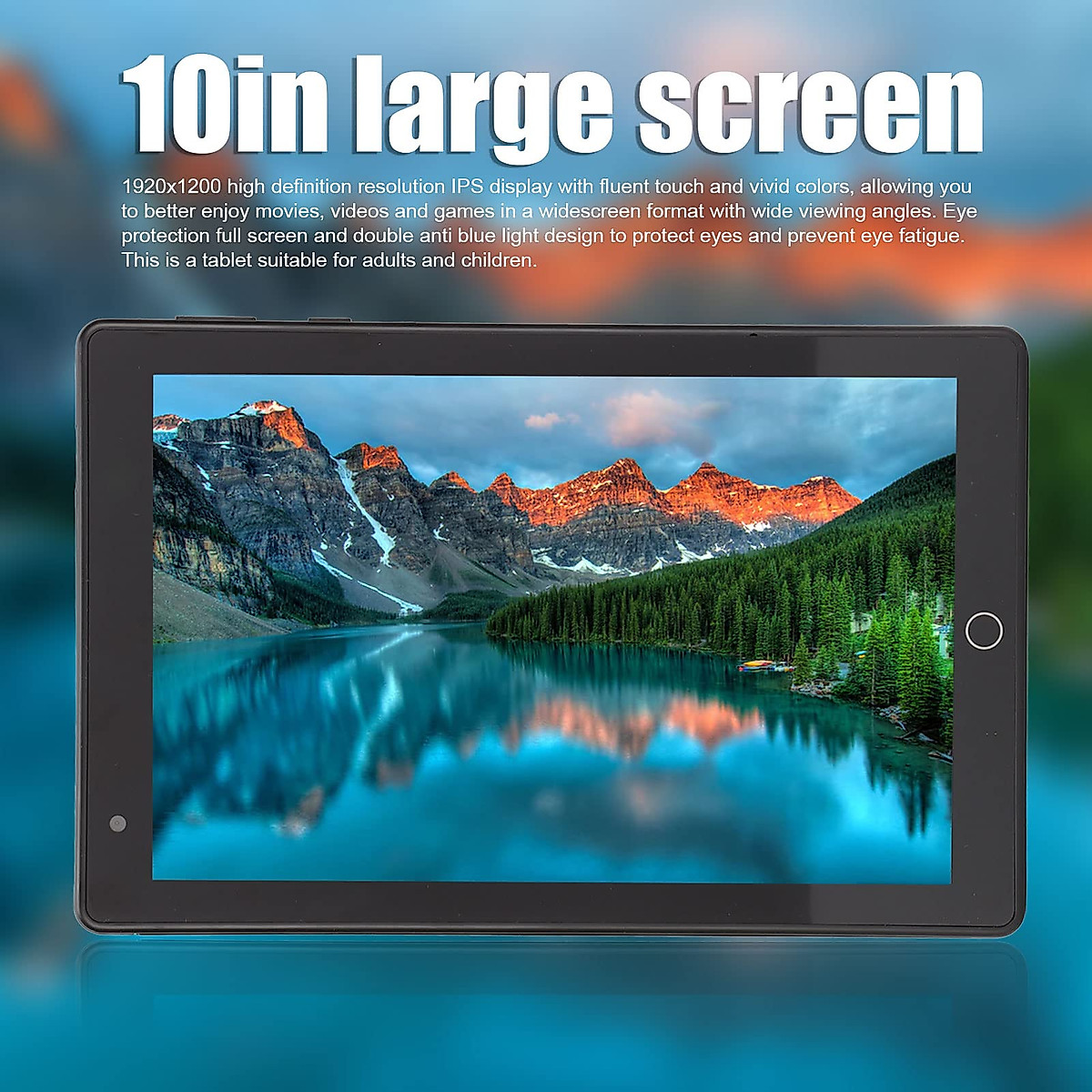 10 Inch Tablet with 6GB 128GB Memory, Octa Core CPU Processor, 2.4G 5G Dual Band WiFi, 1920X1200p 800W 2000W, 8800mAh C Port, Suitable as a Learning Gift for Children(USA)