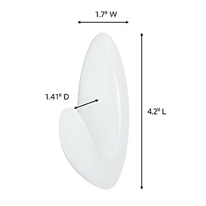 Command Bath Large Towel Hook Value Pack, Clear Frosted, 3-Large Hooks, 3-Water-Resistant Strips, Organize Damage-Free