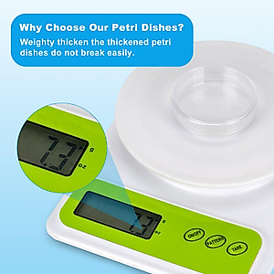 CryoKing 500 Pack Petri Dish, 60×15mm Sterile Thick Petri Dishes with Lid, Clear Stackable Thick Plastic Culture Dishes for Lab Experiment, School Science Project, Myclogy, Biology