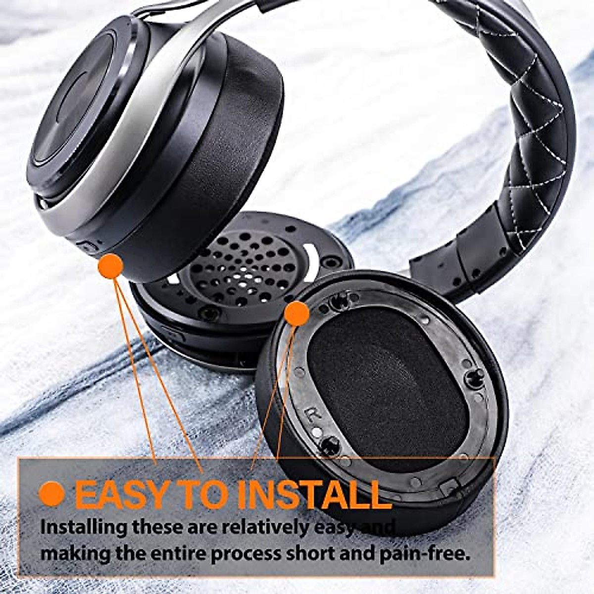 Earpads Compatible with LS31 LS41 LS35X LS50X Headset with Microphone Foam I Replacement Ear Cushion (Cooling Gel Fabric)