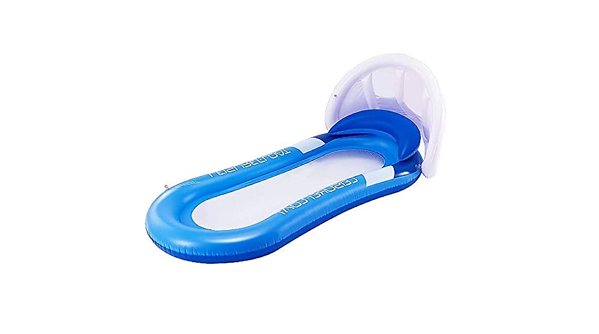 Joliyoou Inflatable Pool Float with Canopy - Relax & Stay Cool