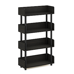 Furinno Turn-N-Tube 4-Tier Toolless Freestanding Multipurposes Display Rack, Espresso