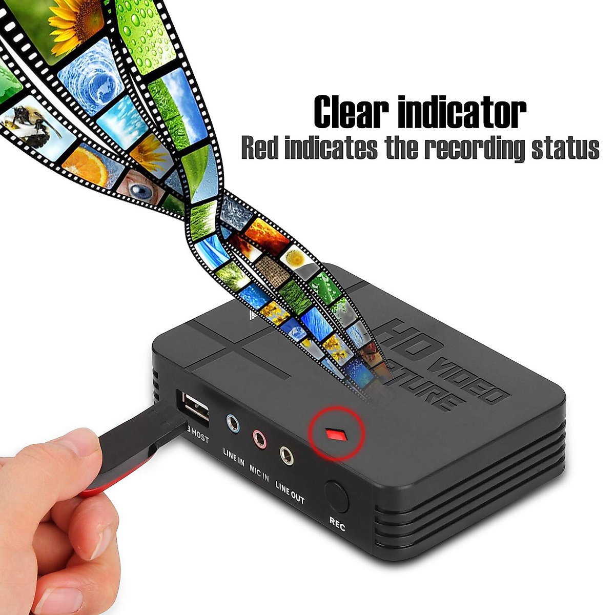 AGPTEK HD Game Capture Video Capture 1080P HDMI/AV Recorder Xbox 360&One/ PS3 PS4,Support Mic in with Both HDMI and AV Input