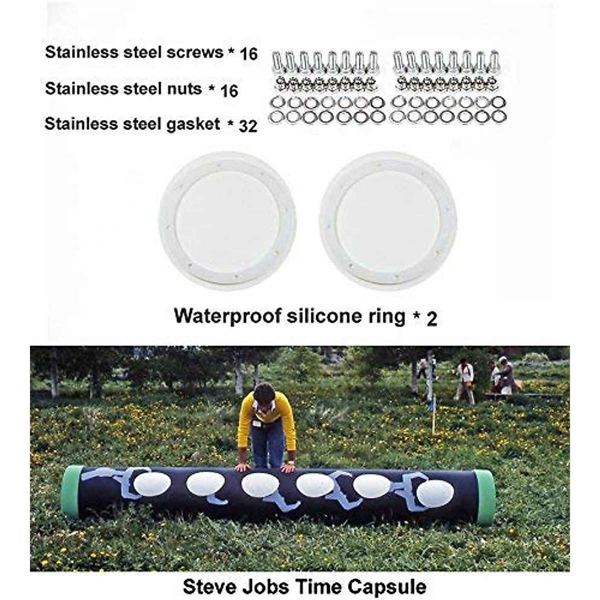 19.6" Stainless Steel Time Capsule Waterproof Container/Storage Future Gift Buri