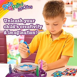 Creative Kids Spin & Paint Art Kit - Spinning Art Machine Craft Kit for Children & Adults, Christmas Gifts 6+