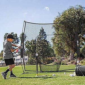 SKLZ Portable Baseball and Softball Hitting Net with Vault, Black, 7 x 7 feet
