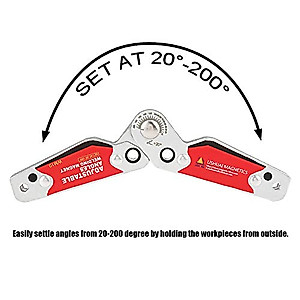 Welding Magnetic Holder, 20°-200° Adjustable Angles Iron Boron Welding Magnet Magnetic Welding Holder Welder Tool Accessories