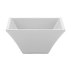 G.E.T. ML-278-W 8 oz. White Square Bowl, Break Resistant, Siciliano (Qty,1)