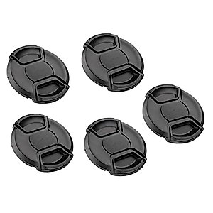 (5 Pcs) 52MM Front Lens Filter Snap On Pinch Cap, 52mm Lens Cap, 52 mm Protector Cover for DSLR SLR Camera Lense