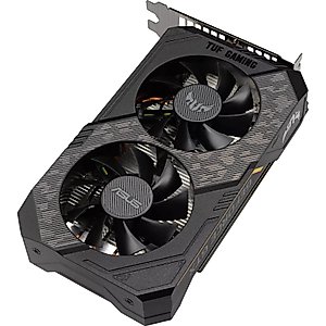 ASUS TUF Gaming NVIDIA GeForce GTX 1660 Ti EVO TOP Edition Graphics Card (PCIe 3.0, 6GB GDDR6, 14Gbps Memory Speed, HDMI 2.0b, DisplayPort 1.4, Space-grade Lubricant, Compact Design, GPU Tweak II)