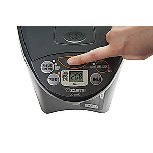 Zojirushi CD-WHC40XH Micom Water Boiler & Warmer, 135 oz, Stainless Gray
