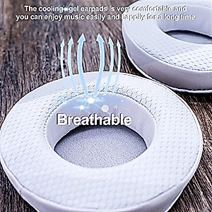 Virtuoso XT Ear Pads Replacement for Virtuoso RGB Wireless SE XT Headset, Cooling Gel, More - Softer Memory Foam, Added Thickness, Extra Durability by JESSVIT (Virtuoso XT Cooling Gel Earpads White)