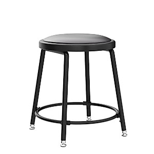 Stand Up Desk Store Stackable Adjustable-Height Classroom Office Workstation Stool (Black)