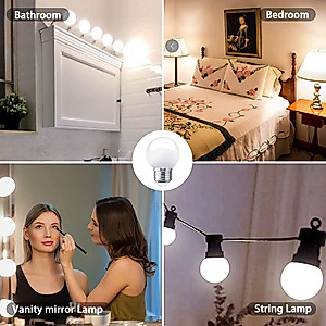 OTATEAN 1W Light Bulbs Equivalent 15 Watt 150LM Light Bulb Standard E26 Base Small Light Bulb for Light Strip, Vanity Mirror, Frosted, Daylight White 6000K (2 Pack)