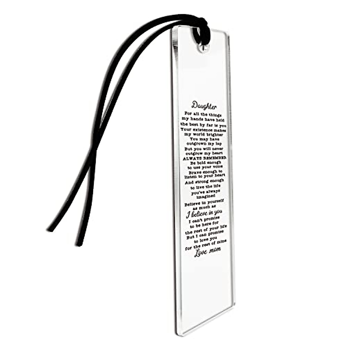 Daughter Gifts from Mom, to My Daughter Book Lover Gift for Her Teen Girls Inspirational Quote Engraved Bookmark for Back to School Birthday Graduation Christmas Anniversary