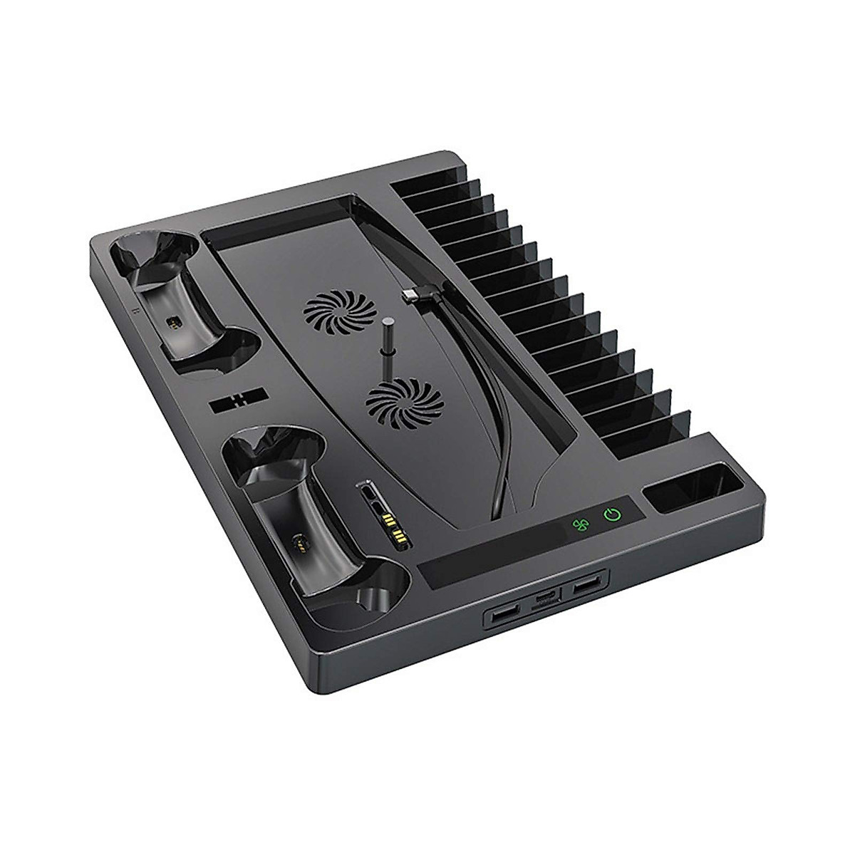 Vertical Stand for Playstation 5 for PS5 DE/UHD Vertical Stand with Cooling Fan Charging Dock Station Game Rack Fashion Gifts