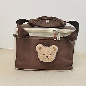 Josfey Kawaii Lunch Bag Cute Lunch Box Aesthetic Lunch Bag Insulated Lunch Bag Women Lunch Box Lunch Bag for Women (Brown)