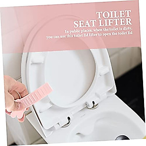 ASAKKURA 10pcs Toilet Lid Lifter Toilet Riser Seat Toilet Handle Toilet Seats Cover Toilet Seat Bidet Toilet Seat Toilet Seats Lifter Sticky Furniture Knob Toilet Seats Handle Pink