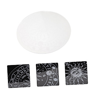 DOITOOL 3pcs Pendulum Dashboard Desk top Decor Tabletop Decor Witch Decor Portable Divination Board dowsing Divination Board Acrylic Divination Message Board Divination Crafts Props Letter