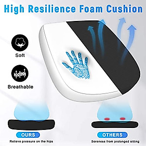 naspaluro Ergonomic Office Chair, Mid-Back Computer Chair with Adjustable Height, Flip Up Arms and Lumbar Support, Breathable Mesh Desk Chair for Home Study Working