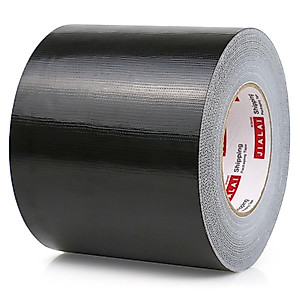 JIALAI HOME Black Duct Tape, Wide Roll, Industrial Grade 5 inches x 55 Yards (164 ft), 9 Mil Heavy-Duty, Waterproof, Strong, Flexible, No Residue, UV Resistant for Crafts & Home Improvement