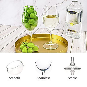 HAKEEMI Wine Glasses Set of 12, 12 oz Red White Wine Glasses, Clear, Dishwasher Safe
