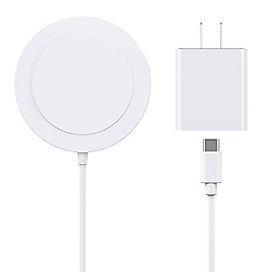 Magnetic Wireless Charger - Magnet Charging Pad Compatible with iPhone 14/14 pro/14 plus/14 pro max/ 13/13 pro/13 pro max/12 pro max - Mag-Safe Charger for AirPods 3/2/Pro with USB-C 20W PD Adapter