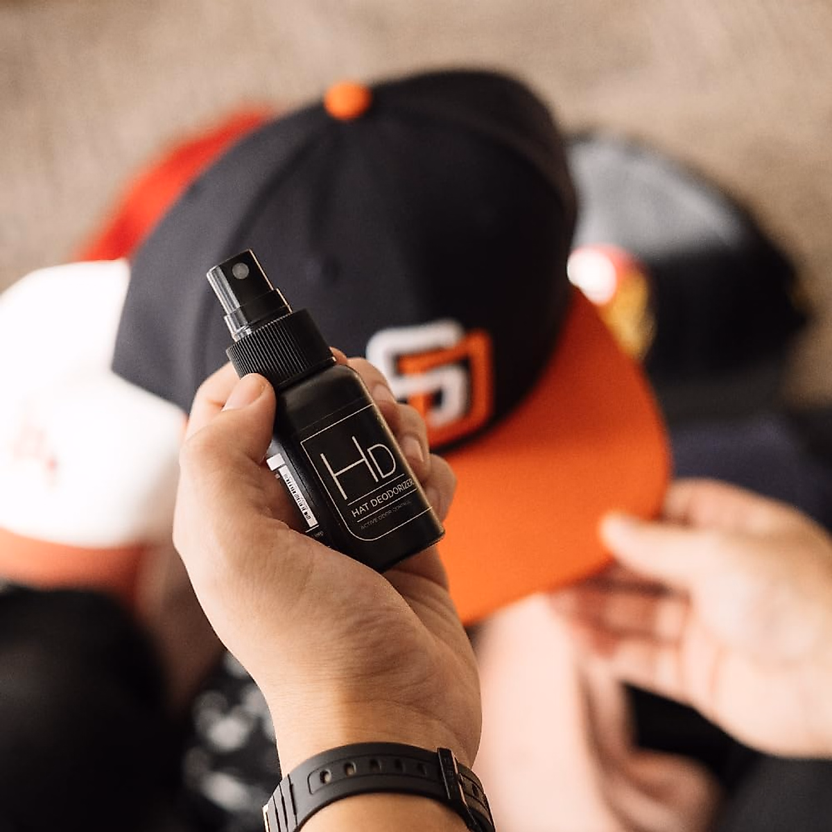 SNEAKER LAB Complete Hat Care Kit - Cleaner + Deodorizer + Protector + Premium Brush - Perfect for Most Materials - 1.7 Fl Oz Bottles