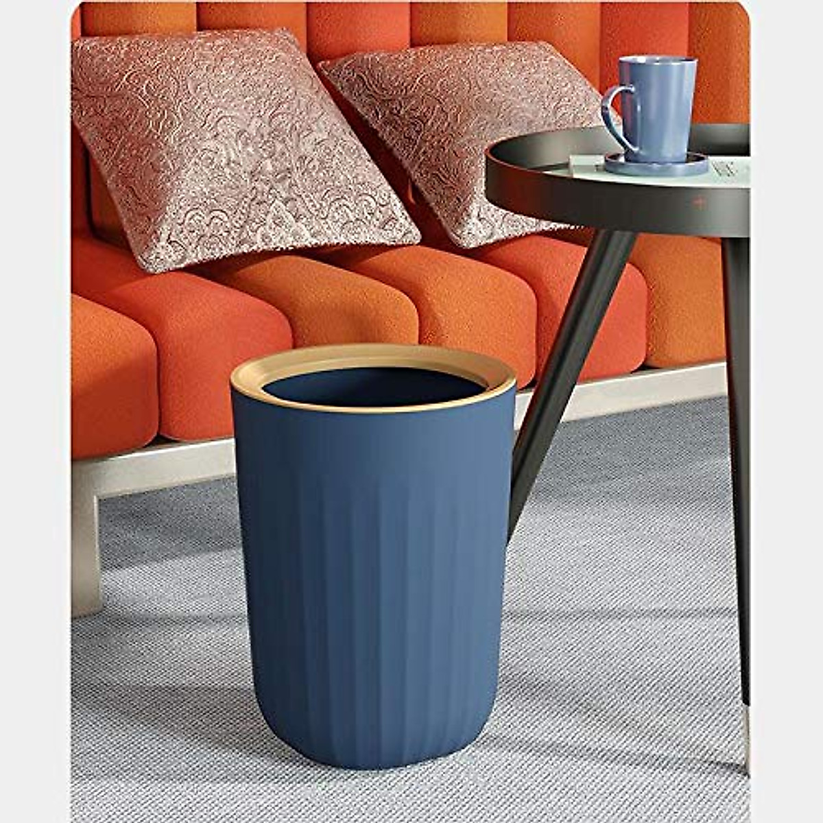 Hosaire. Waste Basket Trash Can Kitchen Waste Basket with Cover for Bathroom Home Office Dorm Kids Room 1 Pcs, Purple, 2431.5CM