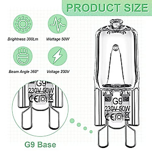 12 Pcs Mini Halogen Bulb Reptile Light G9 Uvb Bulbs Lamp Basking and Night Time Bulb Halogen Bulbs Beads Heat Lamp for Reptiles (50 Watts)