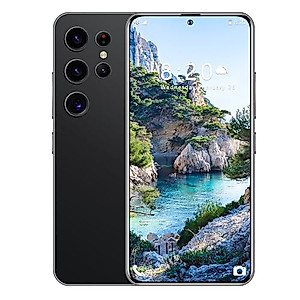 Arackyer S23 Ultra Cellphone, 5G Unlocked Android Smartphone, 6.8" FHD Display, 8GB+512GB ROM, 48+13MP Camera, 1TB Expandable Storage, 6000mAh Long Battery Life, Stylus Pen (Black)