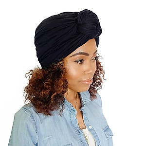 Women Turban,Beanie Hats,Indian Hats Head Wraps,African Turban Knot Pre-Tied Bonnet Beanie Cap for Women