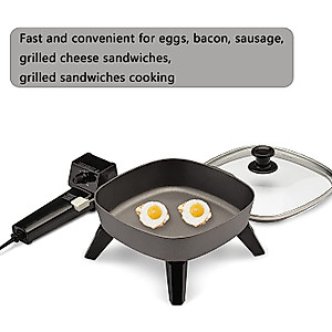 6-inch Small Electric Skillet - with glass lid - Serves 1 to 2 People