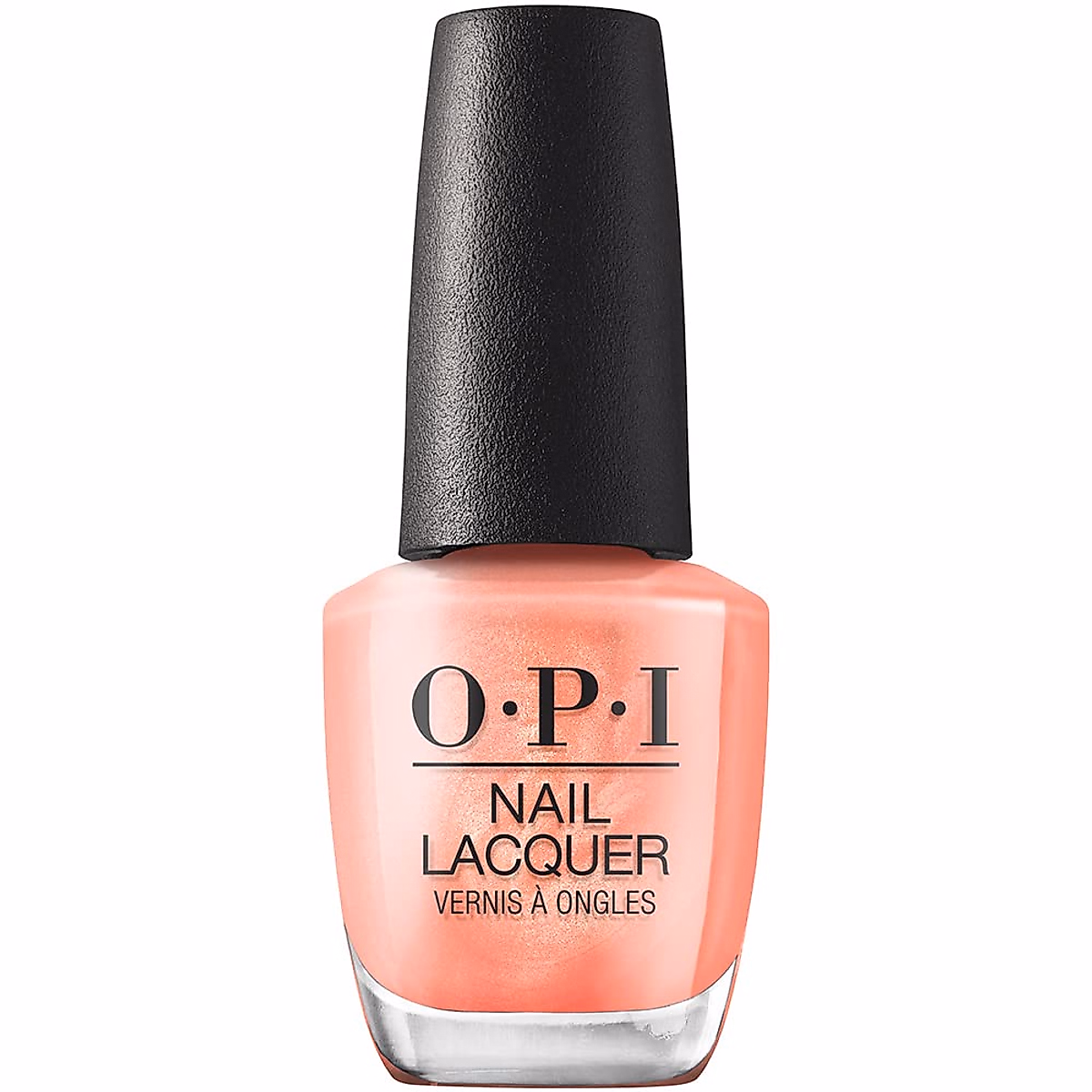 OPI Nail Lacquer Data Peach | Sheer Bright Orange Pearl Chip Resistant Nail Polish | Me, Myself Collection