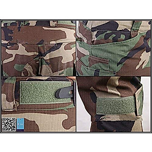 Paintball Equipment Men Airsoft Hunting Combat BDU Pants Gen3 Tactical Pants with Knee Pad Woodland (L(34))