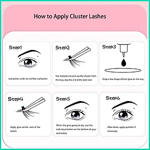 Bottom Eyelash Extension Kit Lower Lash Extension Kit Natural Look With Lash Glue and Tweezers 6mm 200PCS DIY Under Eye Lash Clusters Kit by DAODER(V Bottom Lashes)