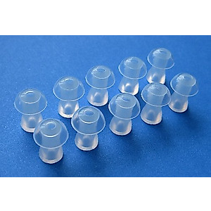 10 Small Soft Replacement Mushroom Domes Eartips Compatible with Axon F-998, F-139, F-136, F-16P F-16 F-18 F-22 F-28, K-36, A-3, X-136, X-168, V-93, V-99 BTE (Behind The Ear) and Pocket Hearing Aids