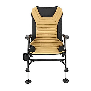 Kuma Outdoor Gear Off Grid Chair, Ultimate Portable Luxury Rugged Outdoor Folding Chair for Camping, Glamping, Sports & Outdoor Adventures (Sierra/Black)