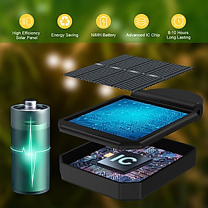 Salangae Solar Garden Lights, Solar Firefly Lights 4 Pack 40 LEDs, Sway by Wind, Solar Swaying Lights with IP65 Waterproof, Yard Patio Pathway Decoration, High Flexibility Iron Wire, Warm White