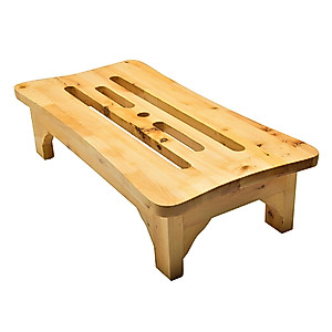 ALFI brand AB4408 24-Inch Solid Wood Stepping Stool for Easy Access