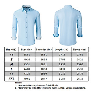 MUSE FATH Men's Camisas De Vestir Para Hombres-Casual Long Sleeve Church Shirt-Button Up Wedding Dress Shirts-Black Diagonal-XL