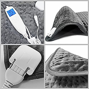 KOTOFATA Quick Heat pad Heating Pads for Cramps Shut Off, Back Pain and Cramp Treatment Pads Soft and Comfortable Fabric Pads with LCD Screen to Keep Warm in Winter