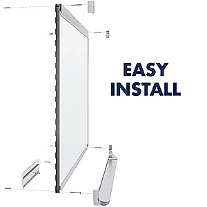 Quartet Magnetic Whiteboard, White Board, Dry Erase Board, 8' x 4', Silver Aluminum Frame, Prestige 2 Total Erase (TEM548A)