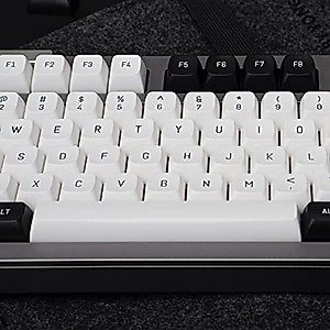 Black and White Keycaps Set 150 Keys MSA Profile Doubleshot Custom Keycaps for Cherry MX Gateron Kailh Box Switches Mechanical Gaming Keyboard