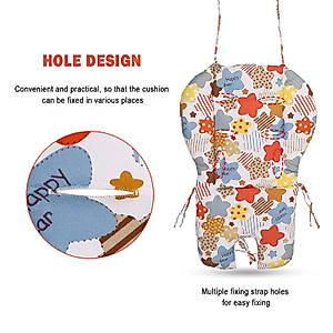 Lomgwumy High Chair Pad,high Chair Cover/seat Cushion, Light and Breathable, Soft and Comfortable, Cute Pattern, Suitable for Most High Chairs, Baby Dining Chairs (Color Stars Pattern)