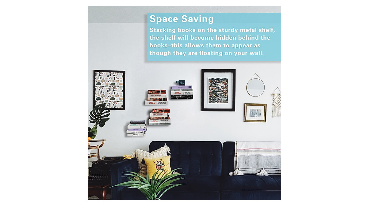 Invisible Floating Bookshelves by Homakover - Space Saver