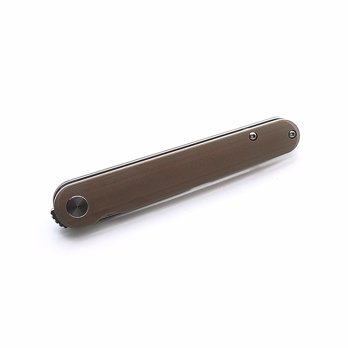 Warspear Terima Front Flipper Folding Knife 3.5" Stonewshed D2 Blade Tan G10 Handle Outdoor Camping Pocket Knife With Deep Carry Clip WP901TN